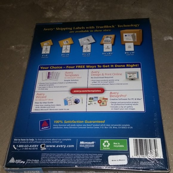 Avery | Office | Avery Shipping Labels 8463 Inkjet 00 Labels | Poshmark